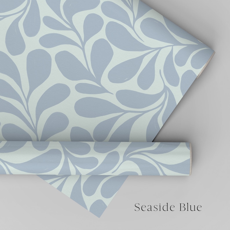 MCM Foliage Leaf Wallpaper, Pre-pasted Easy Installation and Removal ...