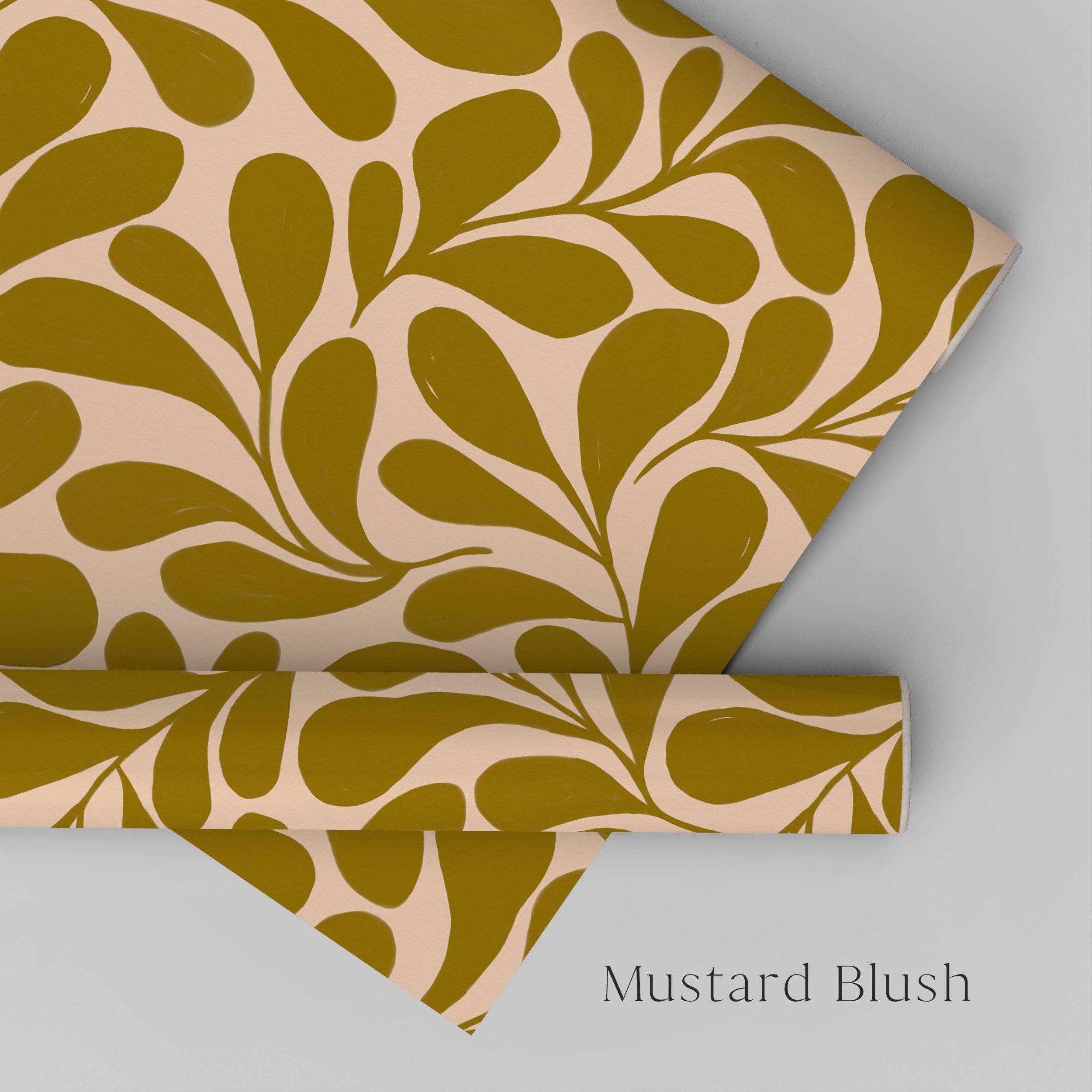MCM Foliage Leaf Wallpaper, Pre-pasted Easy Installation and Removal ...