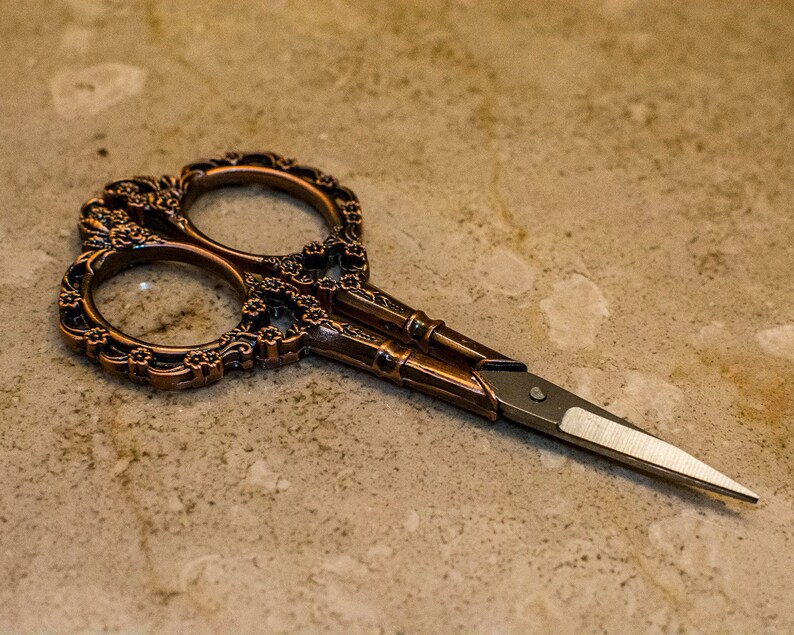 Victorian Floral Embroidery Scissors Antique Style Vintage | Etsy UK