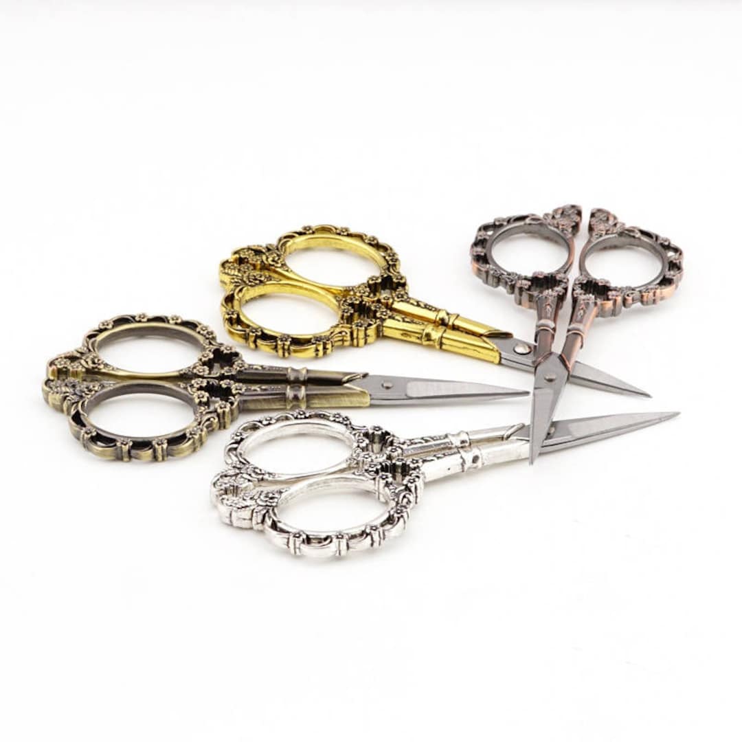 Victorian Floral Embroidery Scissors | Antique Style Vintage Sewing and ...