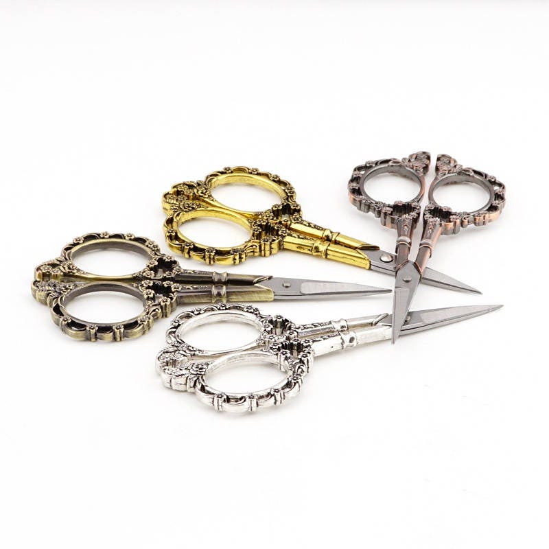 Victorian Floral Embroidery Scissors Antique Style Vintage | Etsy UK