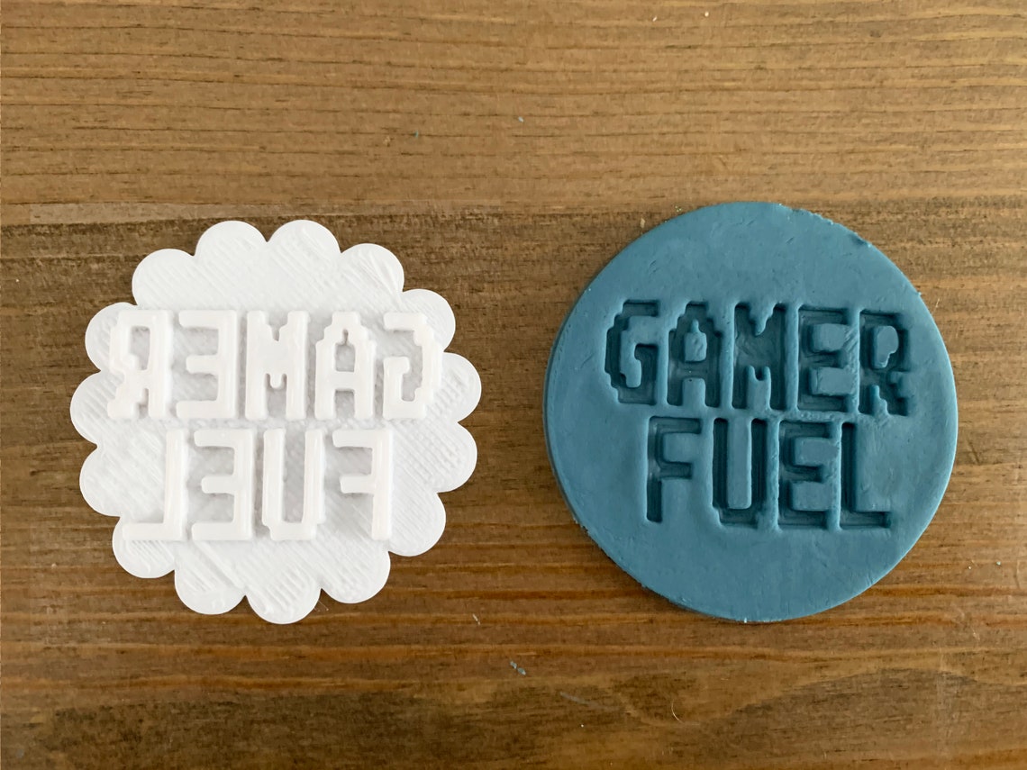 Gamer Fuel Cookie Embosser Stamp - Etsy