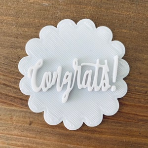 Congrats Cookie Embosser Stamp - Etsy