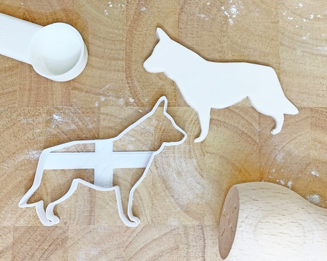 German Shephard Cookie Cutter Custom Name Fondant Cutter Dog Breed ...