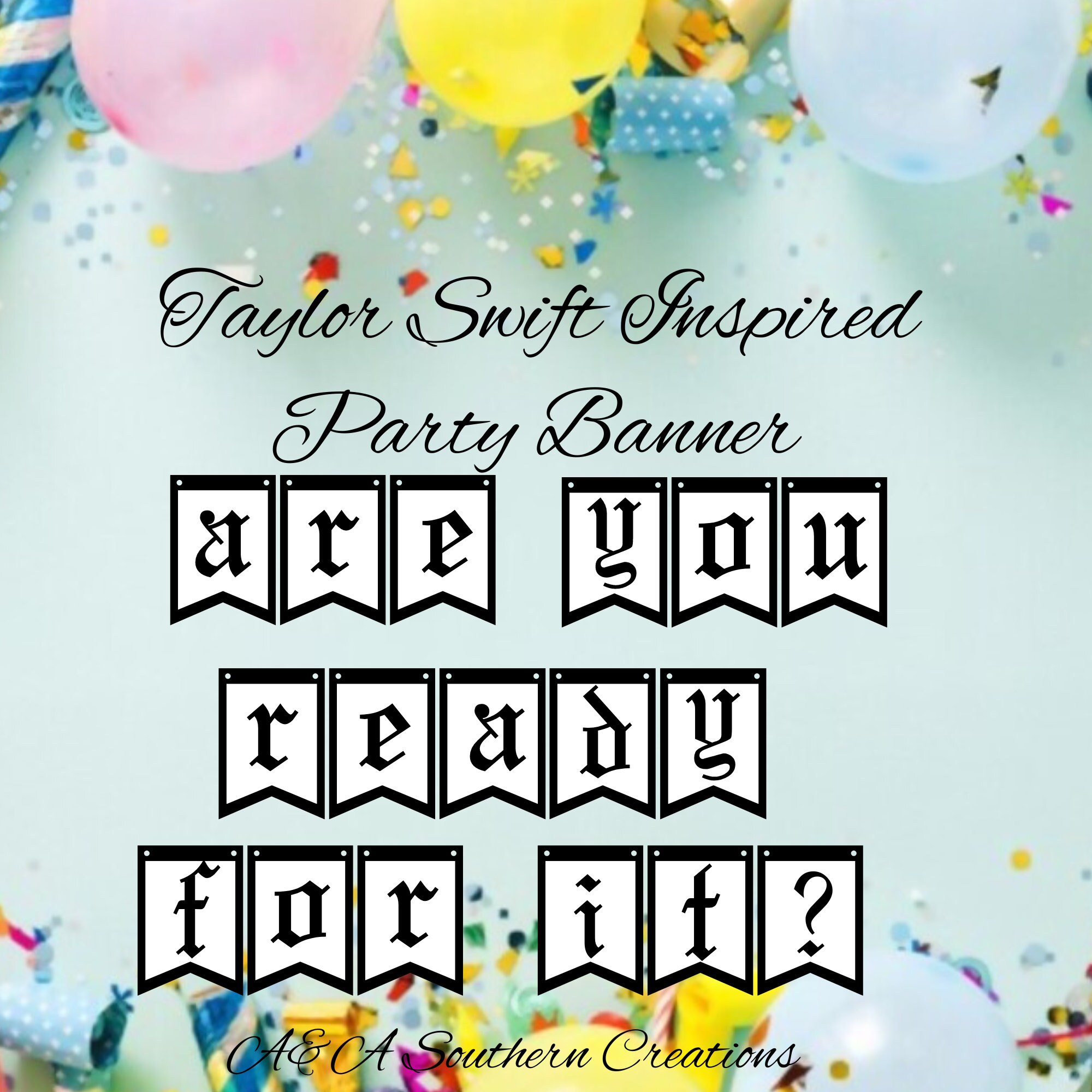 Swiftie Inspired Party Banner Birthday Graduation Baby Shower - Etsy