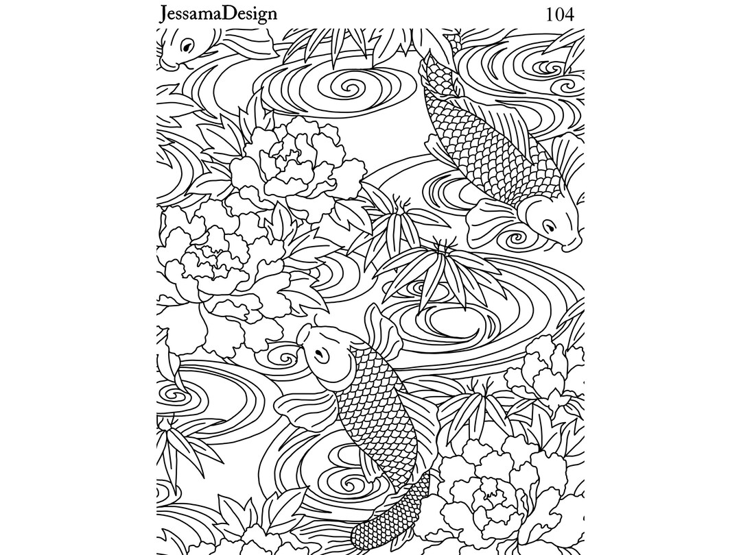 Polymer Clay Silkscreen (koi Fish Pattern) Jessama Design Silkscreen ...