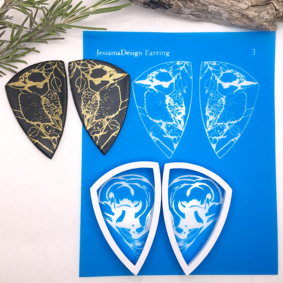 Earring Kit for Polymer Clay - Kookaburra & Platypus Pattern ...