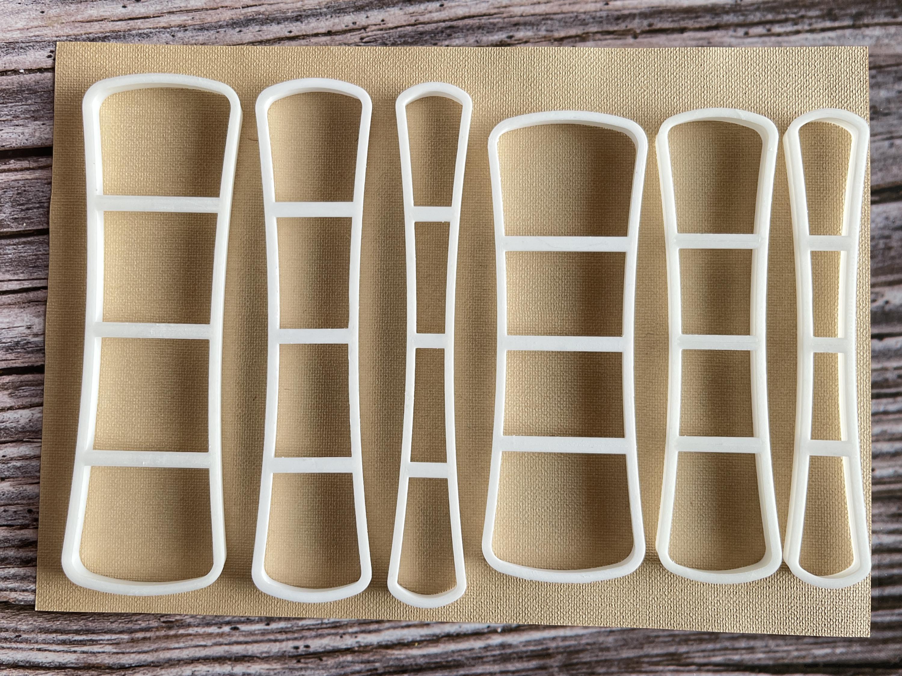 Polymer Clay Bracelet Cutters - Pinched Rectangle Shape - Use to Create ...