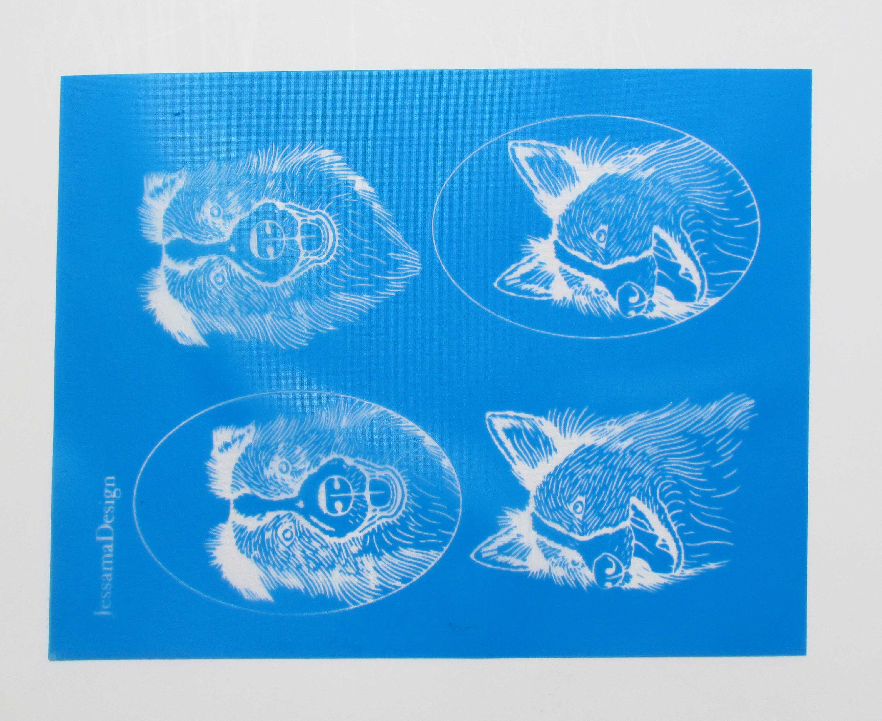 8. Polymer Clay Pet Portrait Silkscreen border Collie - Etsy