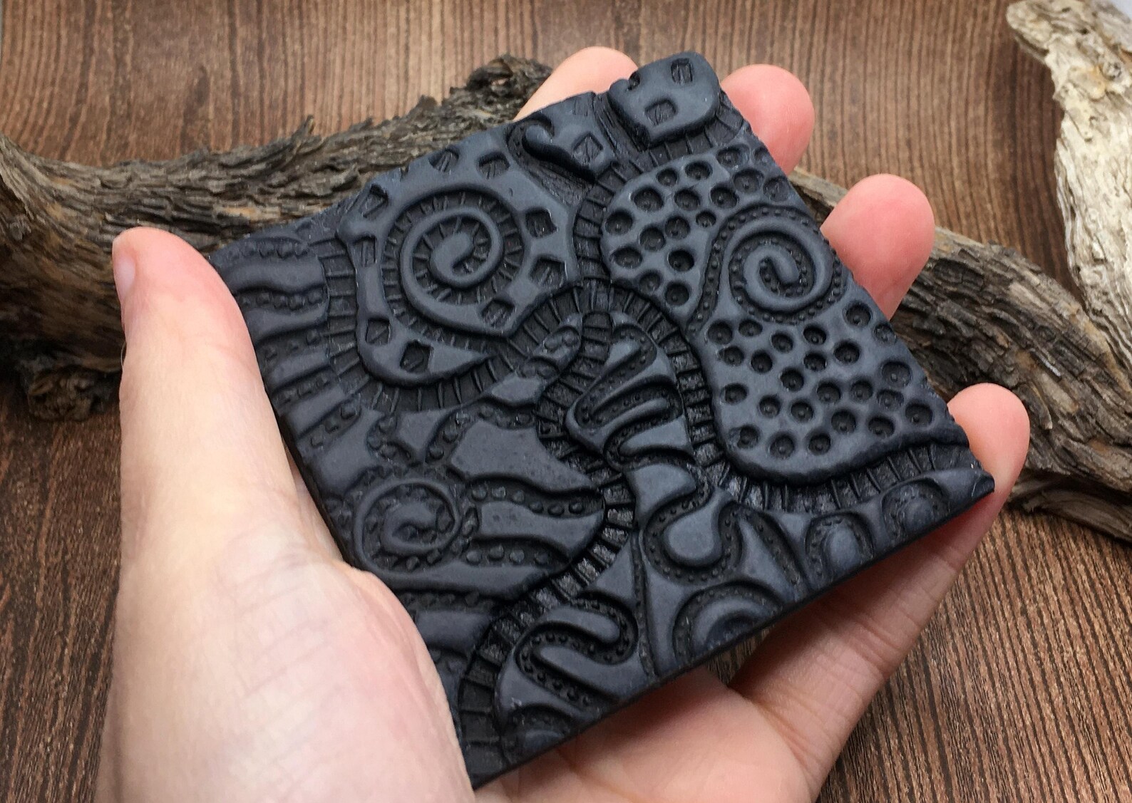 18. Polymer Clay Texture Mat - Steampunk Pattern - Use With Polymer ...