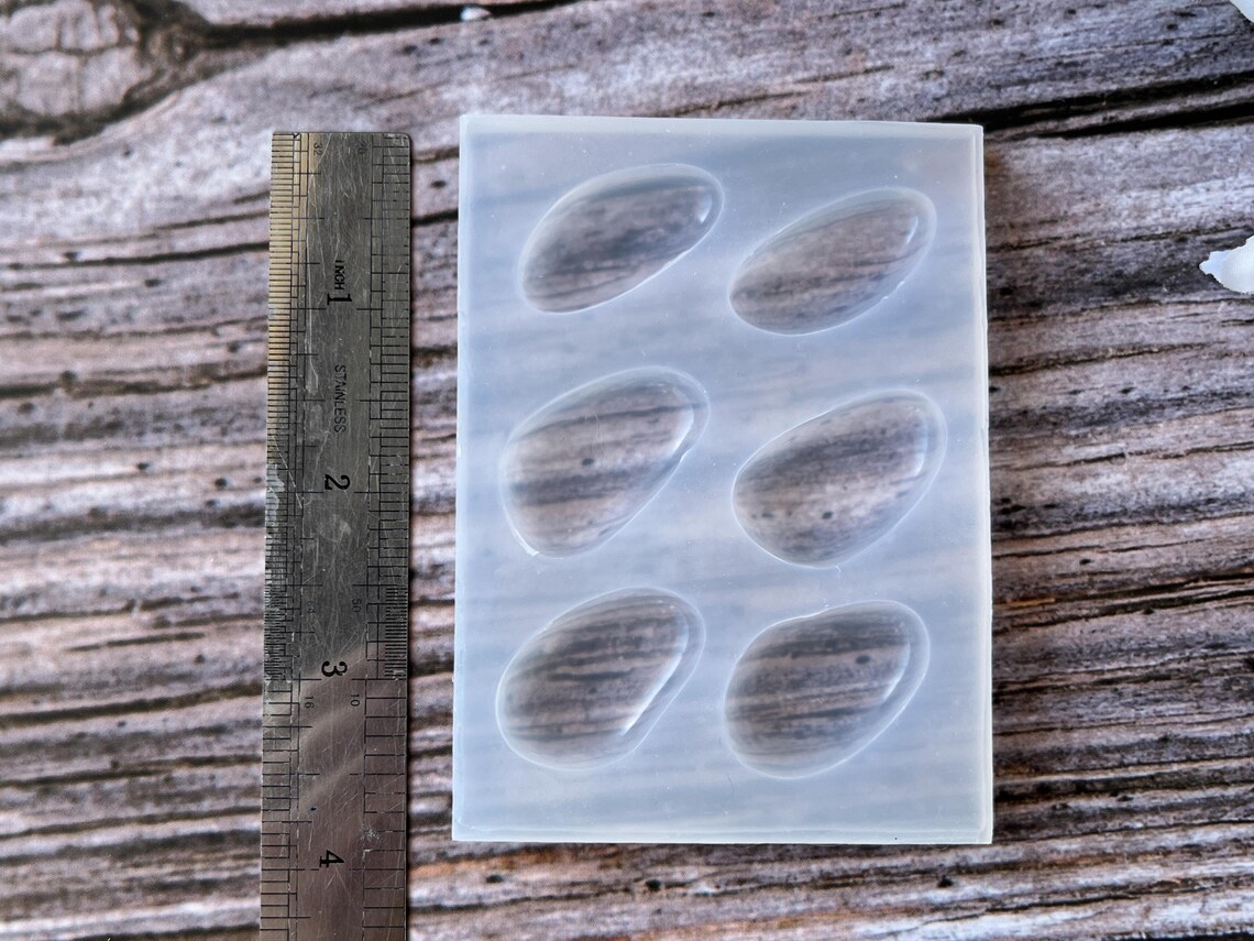 Clear High Gloss Silicone Pebble Mold - Mixed Pebble Earring Mold ...