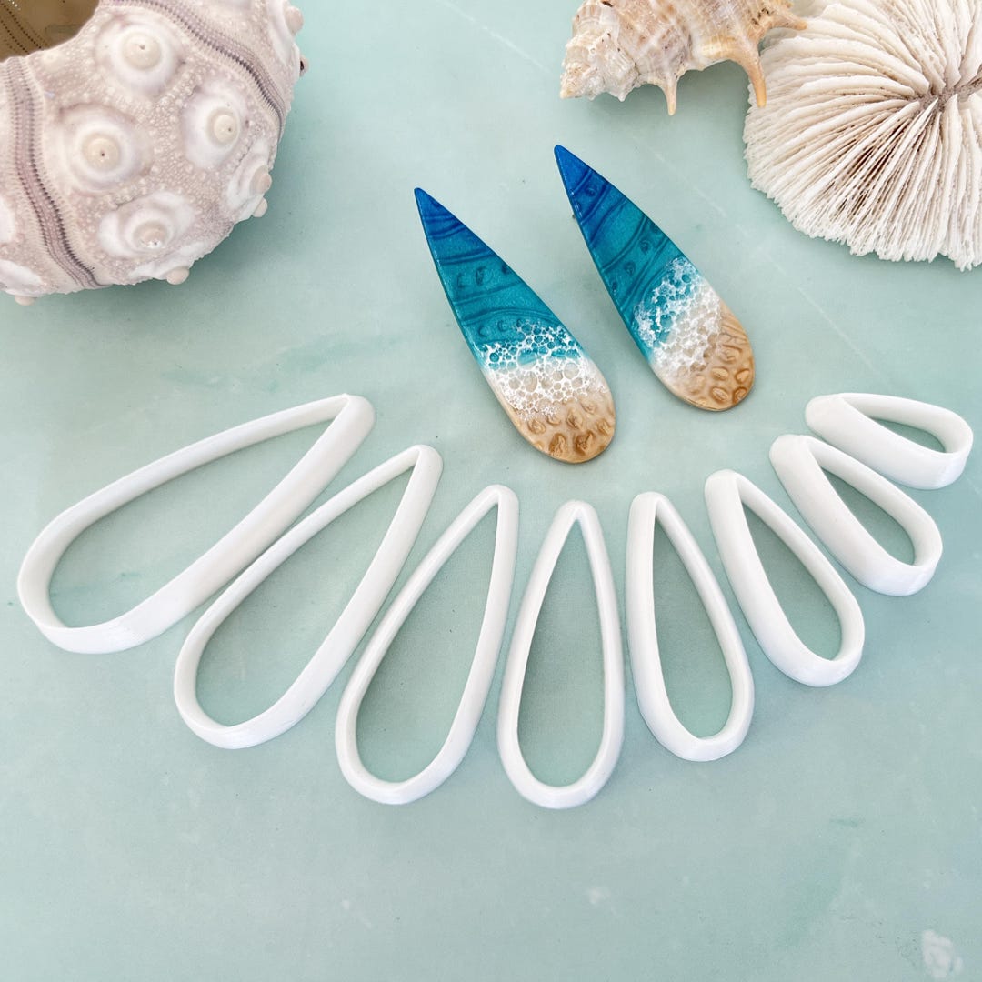 Narrow Teardrop Cutters - 8 Piece Polymer Clay Cutter Set - Use With ...