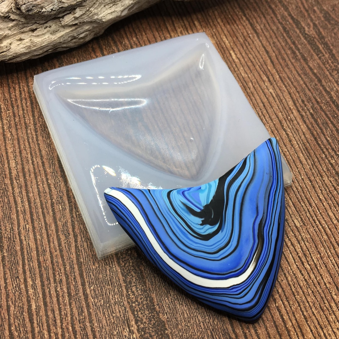 Silicone Cabochon Mold - Curved Triangle Form - Create Jewelry With ...
