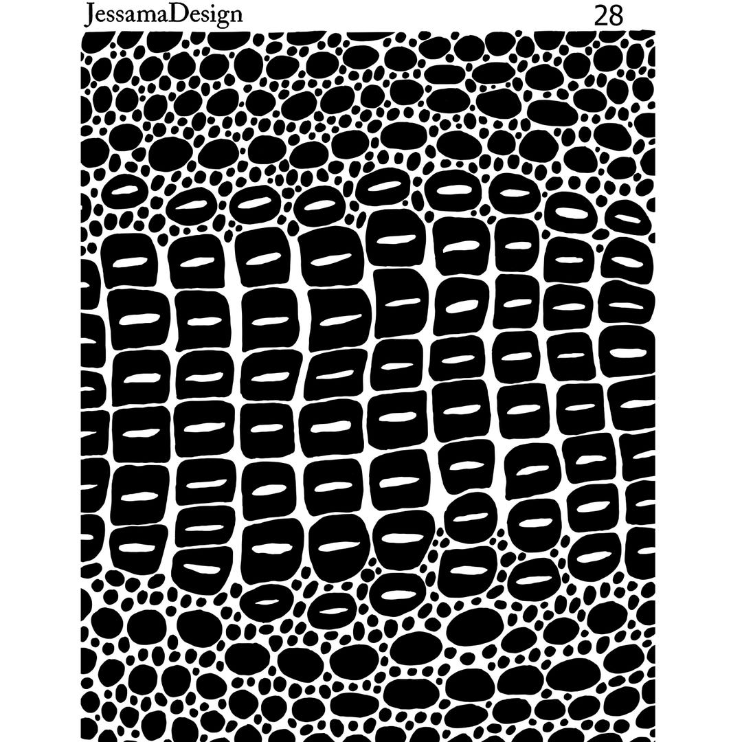 Polymer Clay Silkscreen (crocodile Scale Pattern) Jessama Design ...