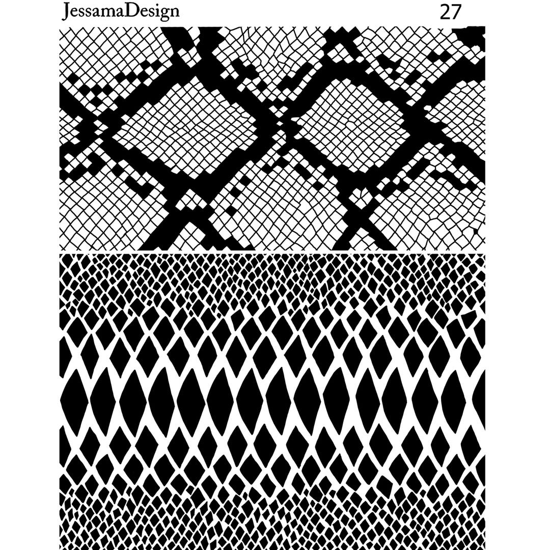 Polymer Clay Silkscreen (reptile Scale Pattern) Jessama Design ...