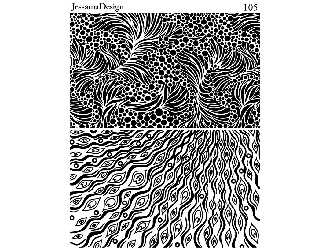 Polymer Clay Silkscreen (abstract Peacock Feather Pattern) Jessama ...