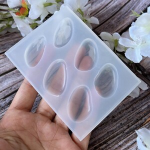 Clear High Gloss Silicone Pebble Mold - Mixed Pebble Earring Mold ...