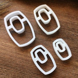 Polymer Clay Cutter - Rounded Rectangle Donut Cutter #1 - Use With Polymer Clay, Pottery, Metal ...
