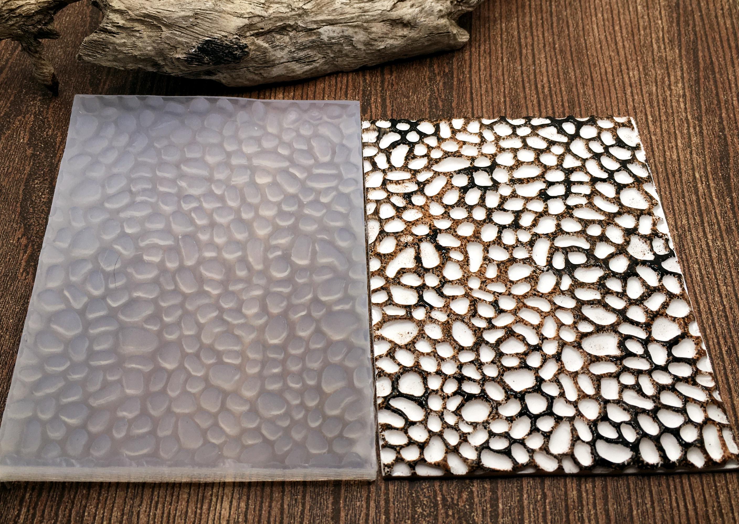 6. Flexible Silicone Texture Mat - Pebble Pattern - Use With Polymer ...