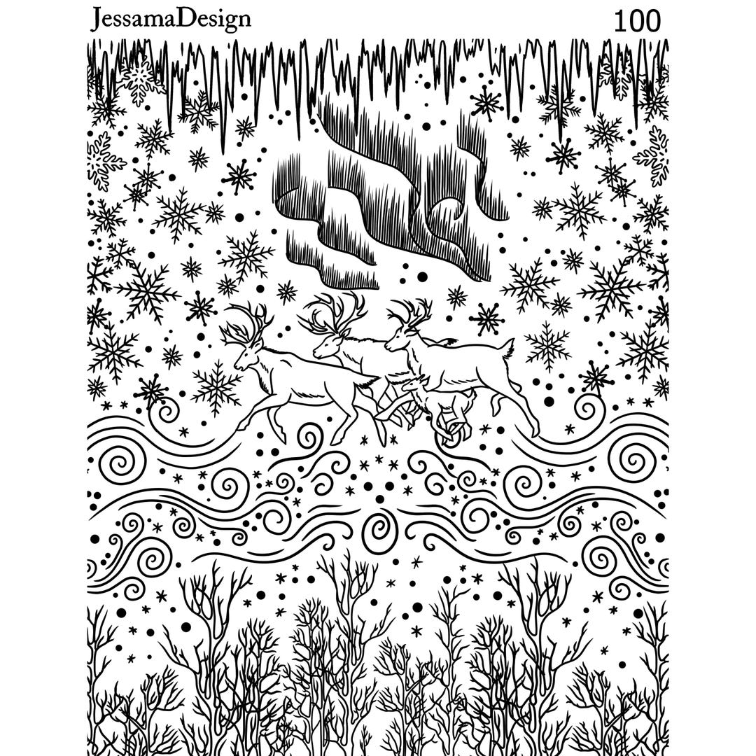 Polymer Clay Silkscreen (merry Night) Jessama Design Silkscreen #100 - Etsy