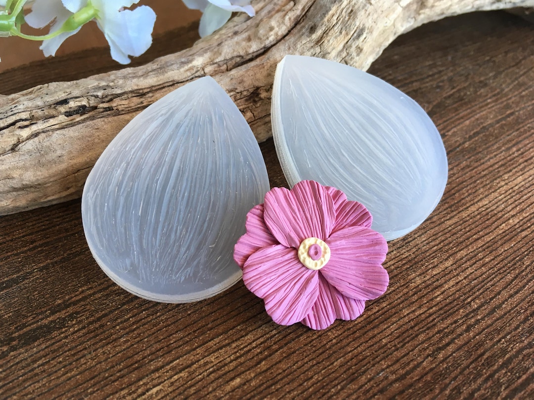 Flower Petal Silicone Mold - Flower Press Mold - Use With Polymer Clay ...