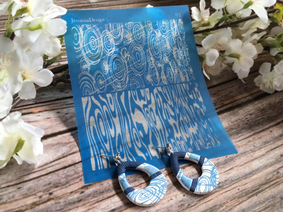 Polymer Clay Silkscreen (rain Drops & Water Ripple Pattern) Jessama ...