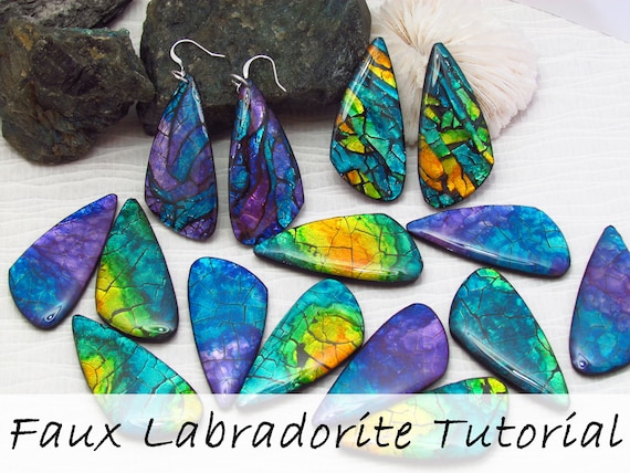 Faux Labradorite Polymer Clay Video Tutorial - Etsy Australia