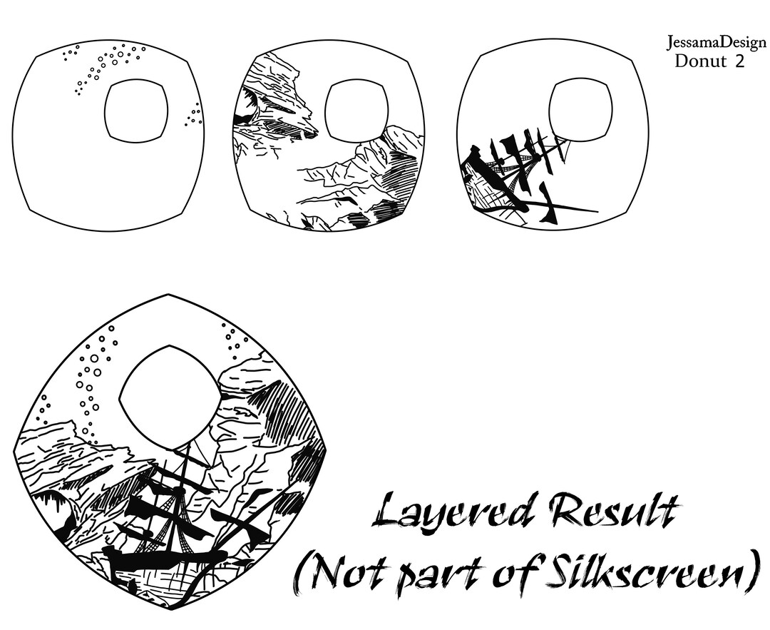 2. Polymer Clay Layered Silkscreen (sunken Ship) - Etsy