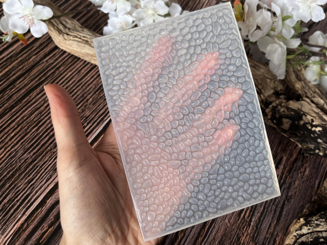 2. Large Flexible Silicone Texture Mat - Raised Pebble Pattern - Use ...