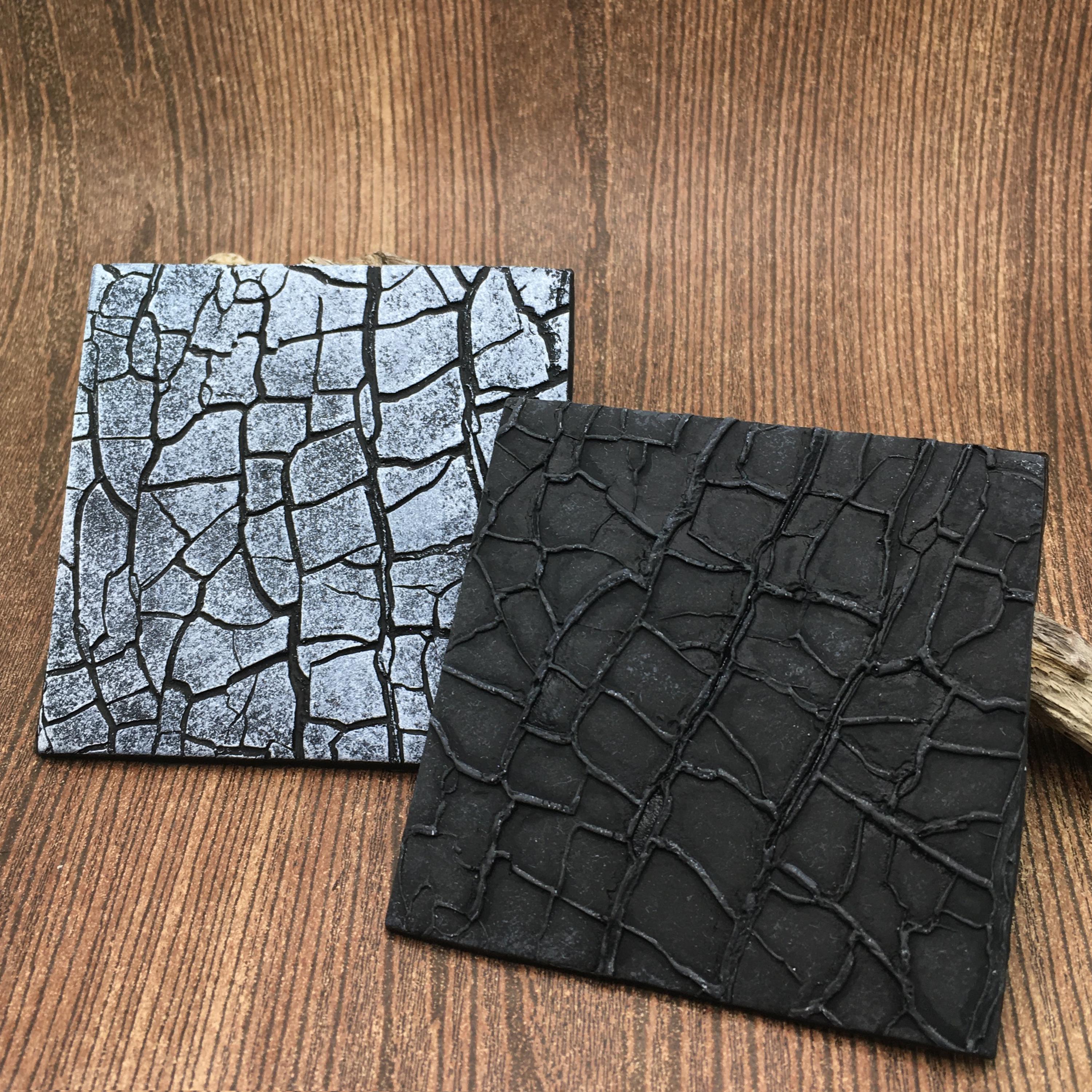 48. Polymer Clay Texture Mat - Crackle Pattern - Use With Polymer Clay ...