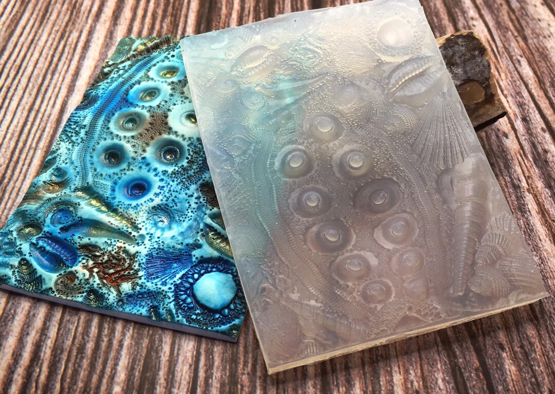 1. Flexible Silicone Texture Mat - Shell Pattern - Use With Polymer ...
