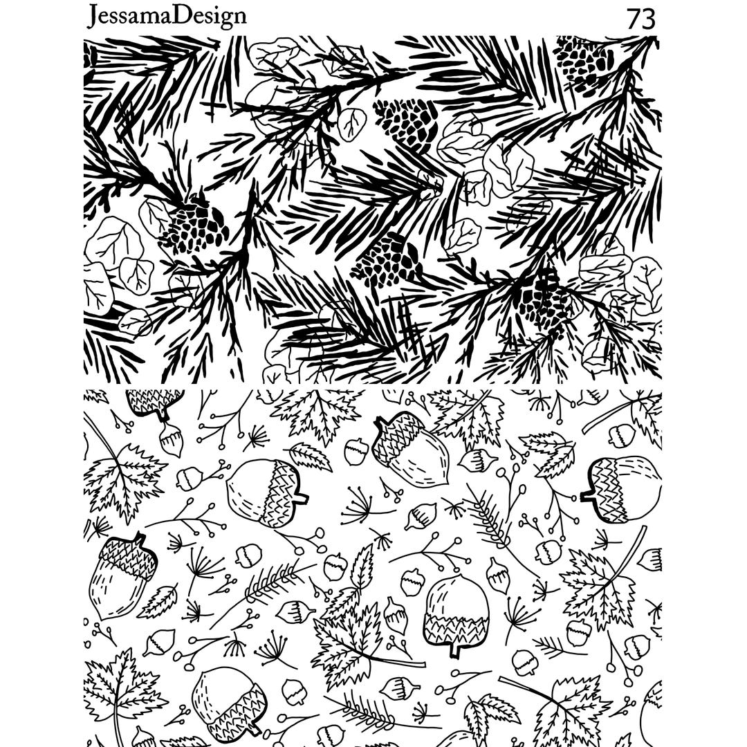 Polymer Clay Silkscreen (autumn Aesthetic) Jessama Design Silkscreen ...