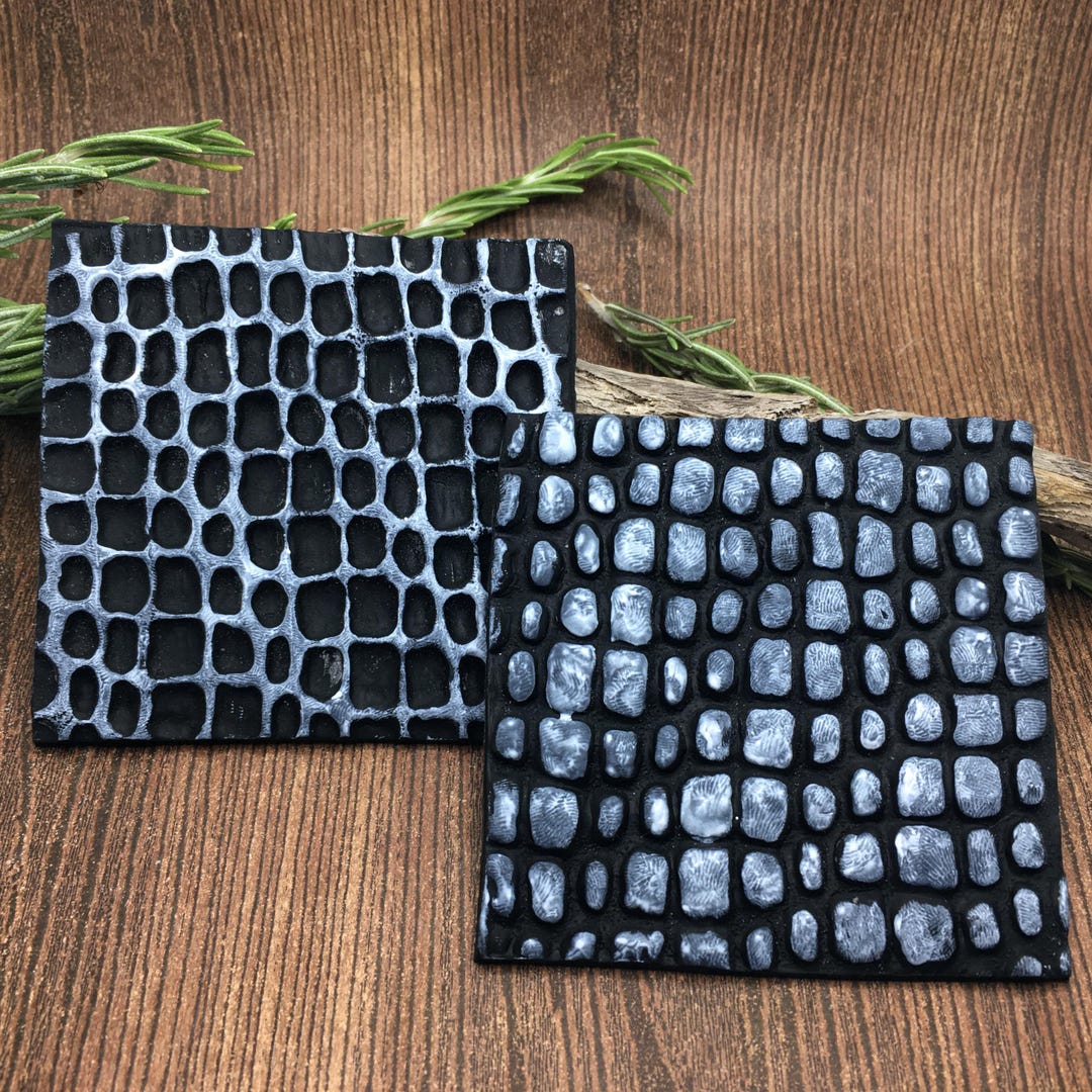 63. Polymer Clay Texture Mat - Alligator Scale Pattern - Use With ...