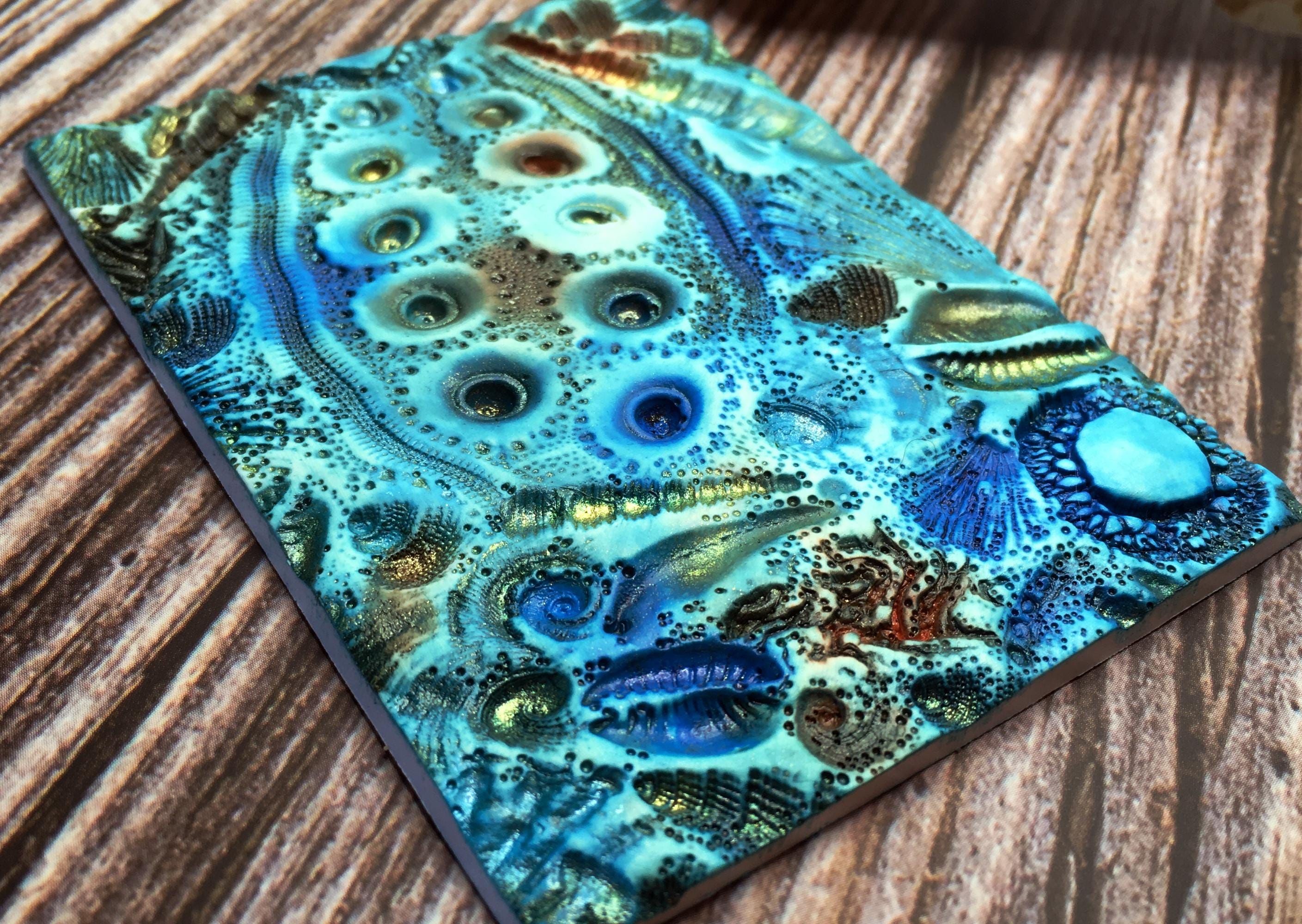 1. Flexible Silicone Texture Mat - Shell Pattern - Use With Polymer ...