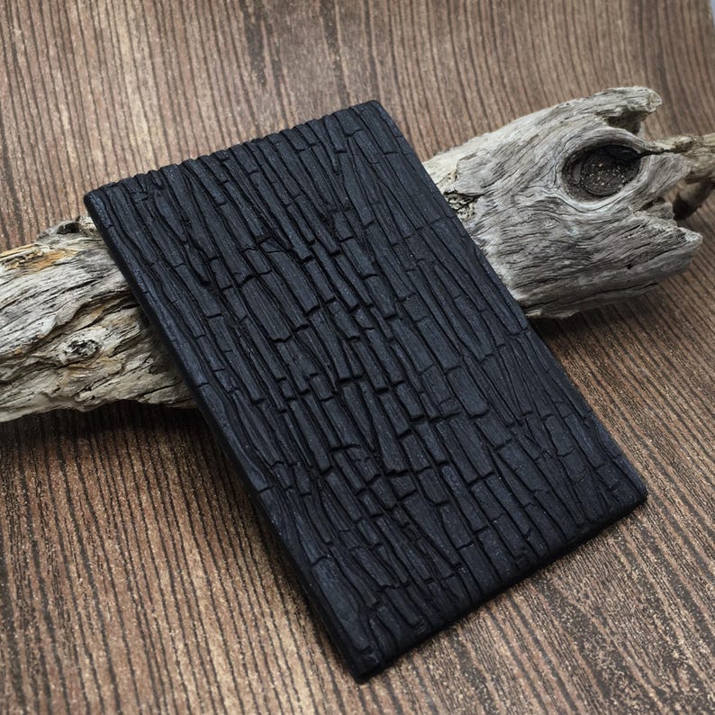 38. Polymer Clay Texture Mat - Burnt Wood Pattern - Use With Polymer ...