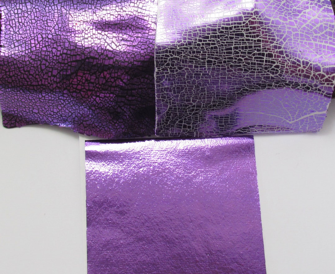 8 Sheets of Metal Foil - Amethyst Purple Metal Leaf Sheets - Etsy