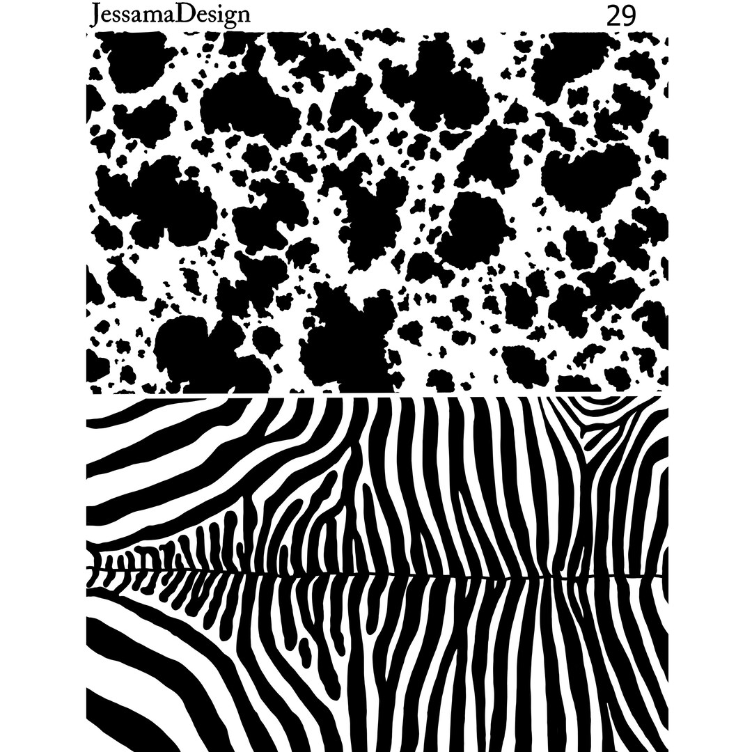 Polymer Clay Silkscreen (cow Print & Zebra Stripes) Jessama Design ...