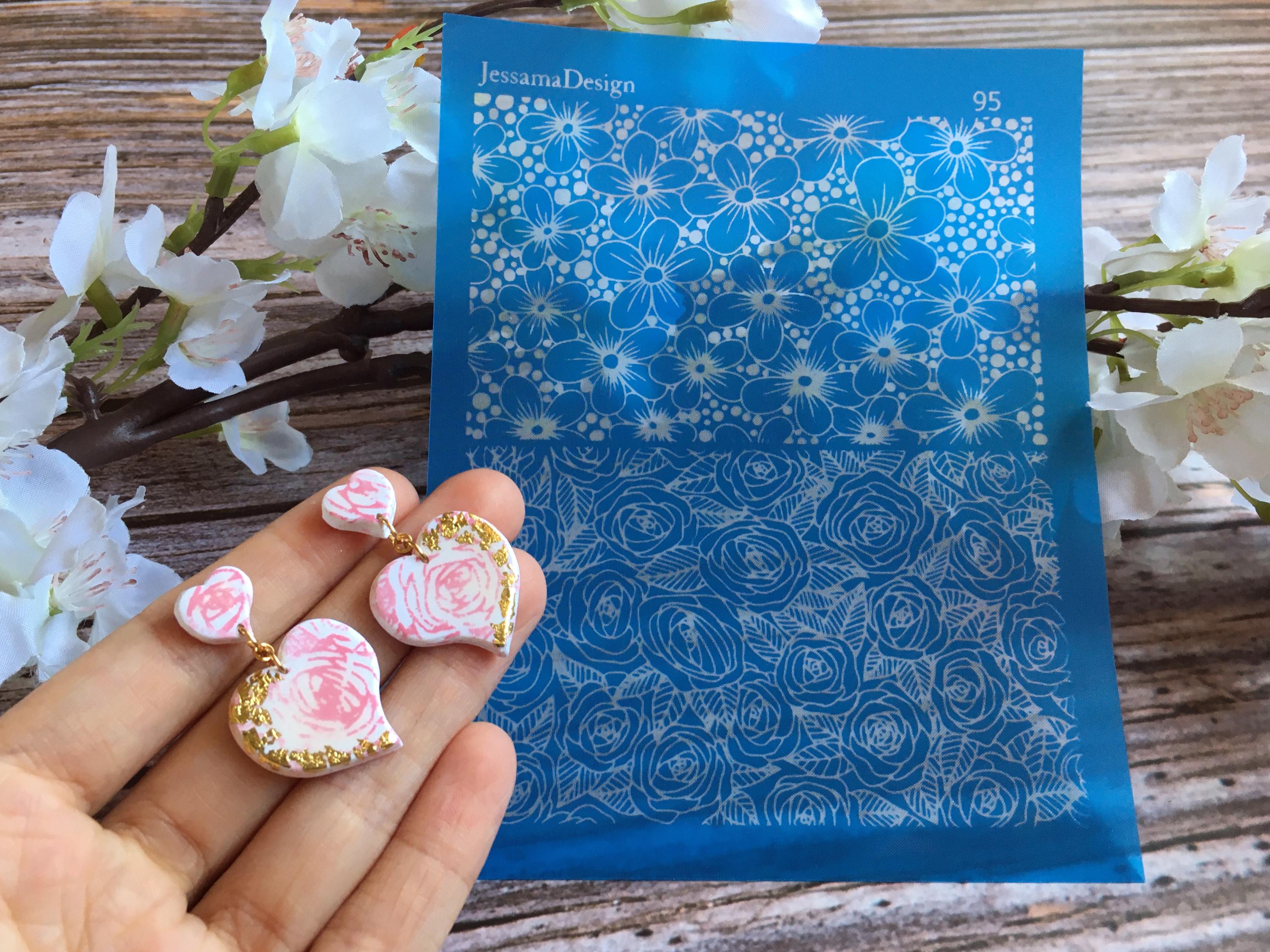 Polymer Clay Silkscreen (rose & Frangipani Flowers) Jessama Design ...