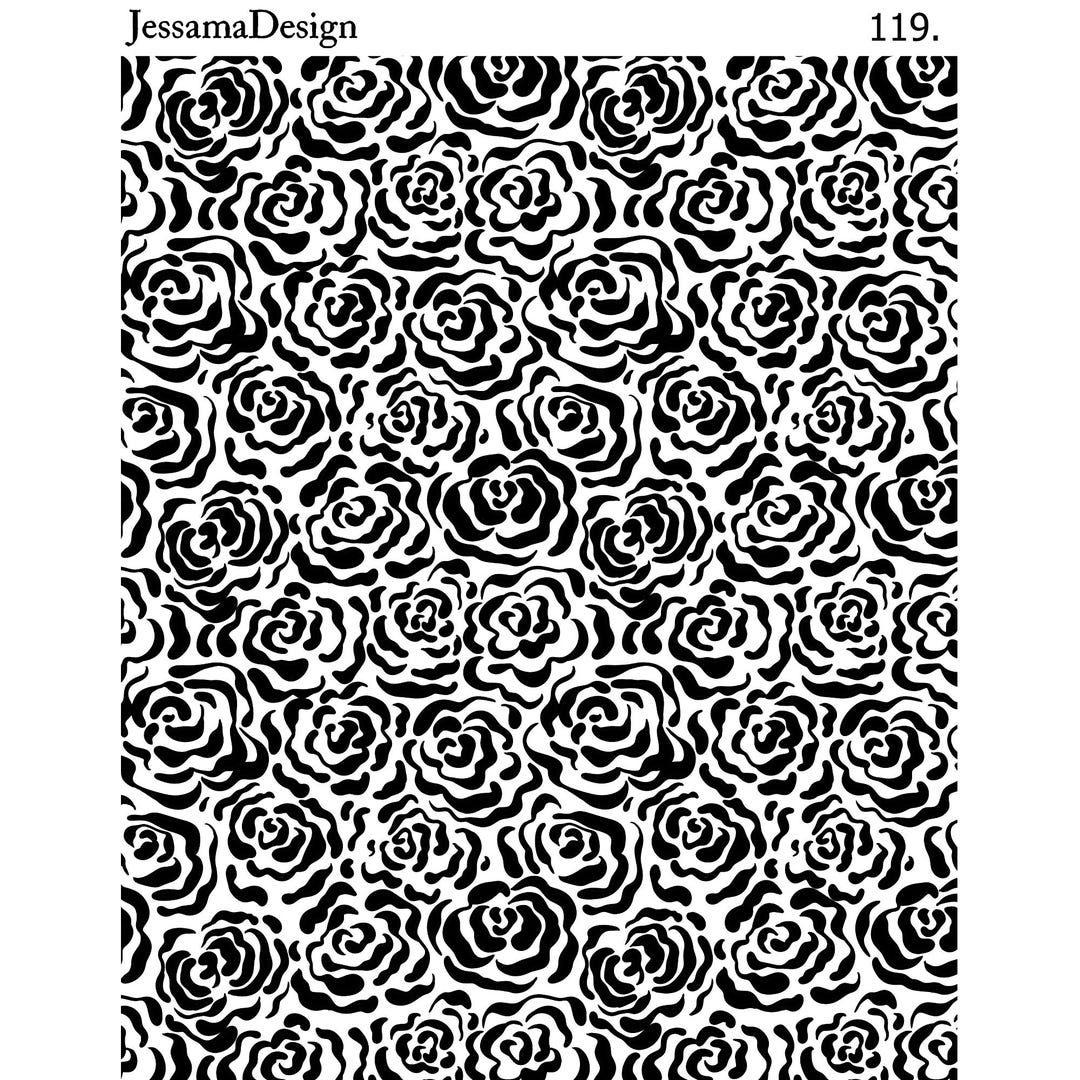 Polymer Clay Silkscreen (rose Pattern) Jessama Design Silkscreen #119 ...