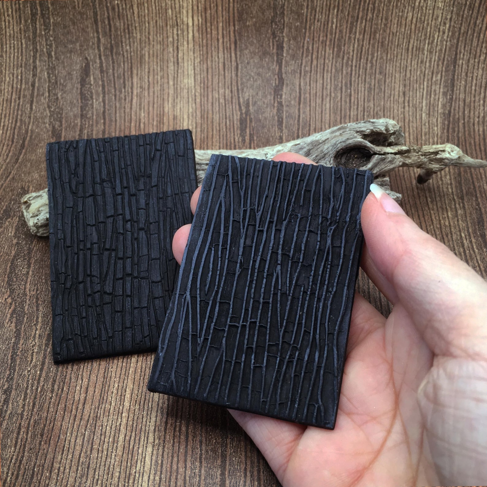 38. Polymer Clay Texture Mat - Burnt Wood Pattern - Use With Polymer ...