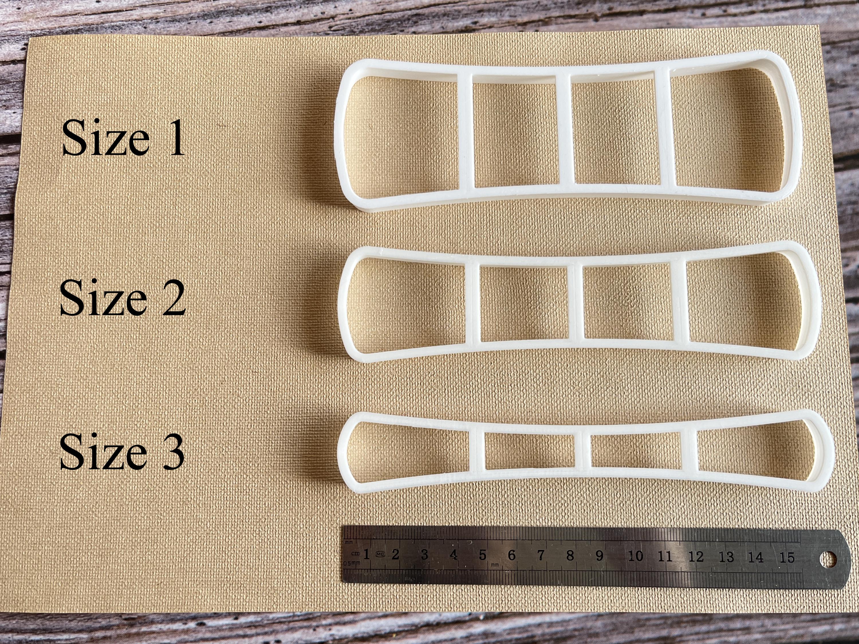 Polymer Clay Bracelet Cutters - Pinched Rectangle Shape - Use to Create ...