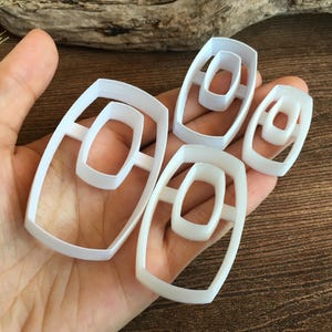 Polymer Clay Cutter - Rounded Rectangle Donut Cutter #1 - Use With Polymer Clay, Pottery, Metal ...