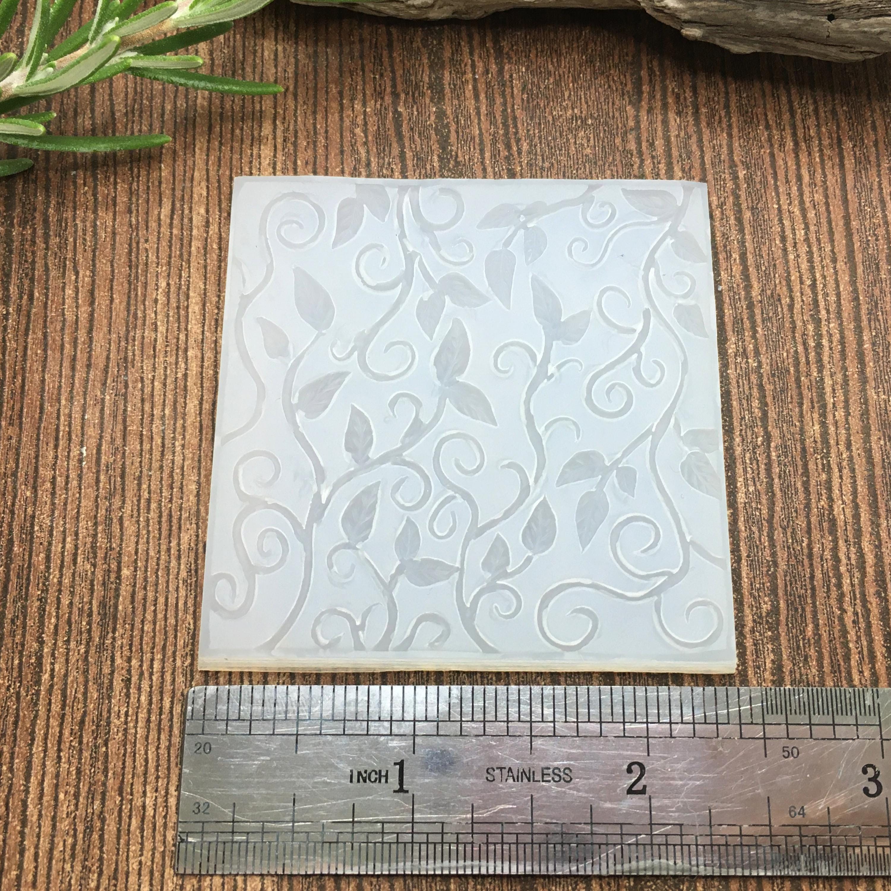 Mini Silicone Texture Mat - Floral Vine Pattern - Use With Polymer Clay ...