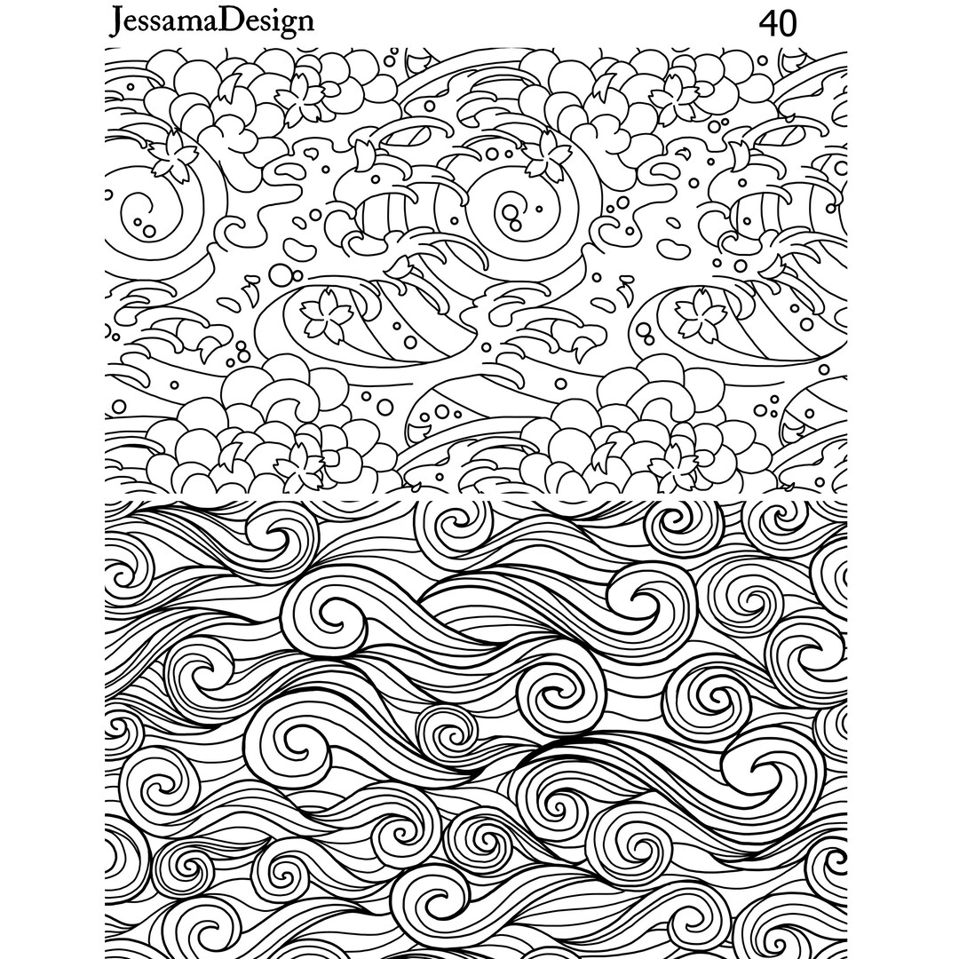 Polymer Clay Silkscreen (oriental Waves) Jessama Design Silkscreen #40 ...