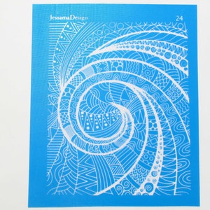 Polymer Clay Silkscreen (zentangle: Uncertain Future) Jessama Design ...