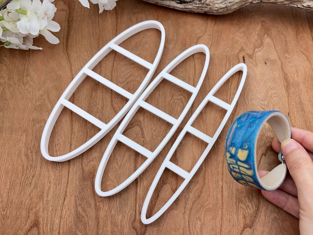Polymer Clay Bracelet Cutters - Long Oval Shape - Use to Create Bangles ...