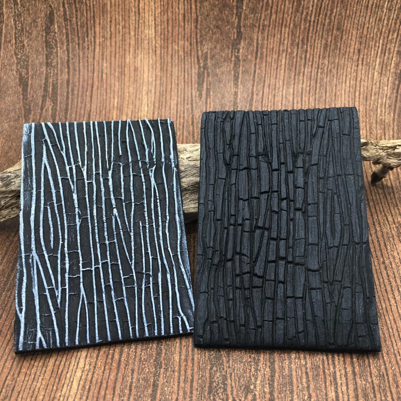 38. Polymer Clay Texture Mat - Burnt Wood Pattern - Use With Polymer ...