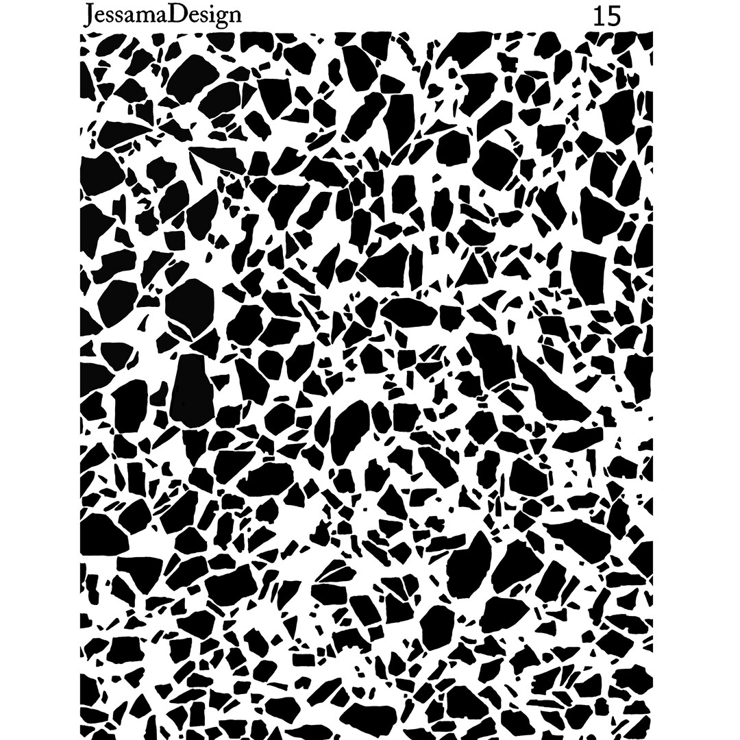 Polymer Clay Silkscreen (terrazzo Pattern) Jessama Design Silkscreen ...