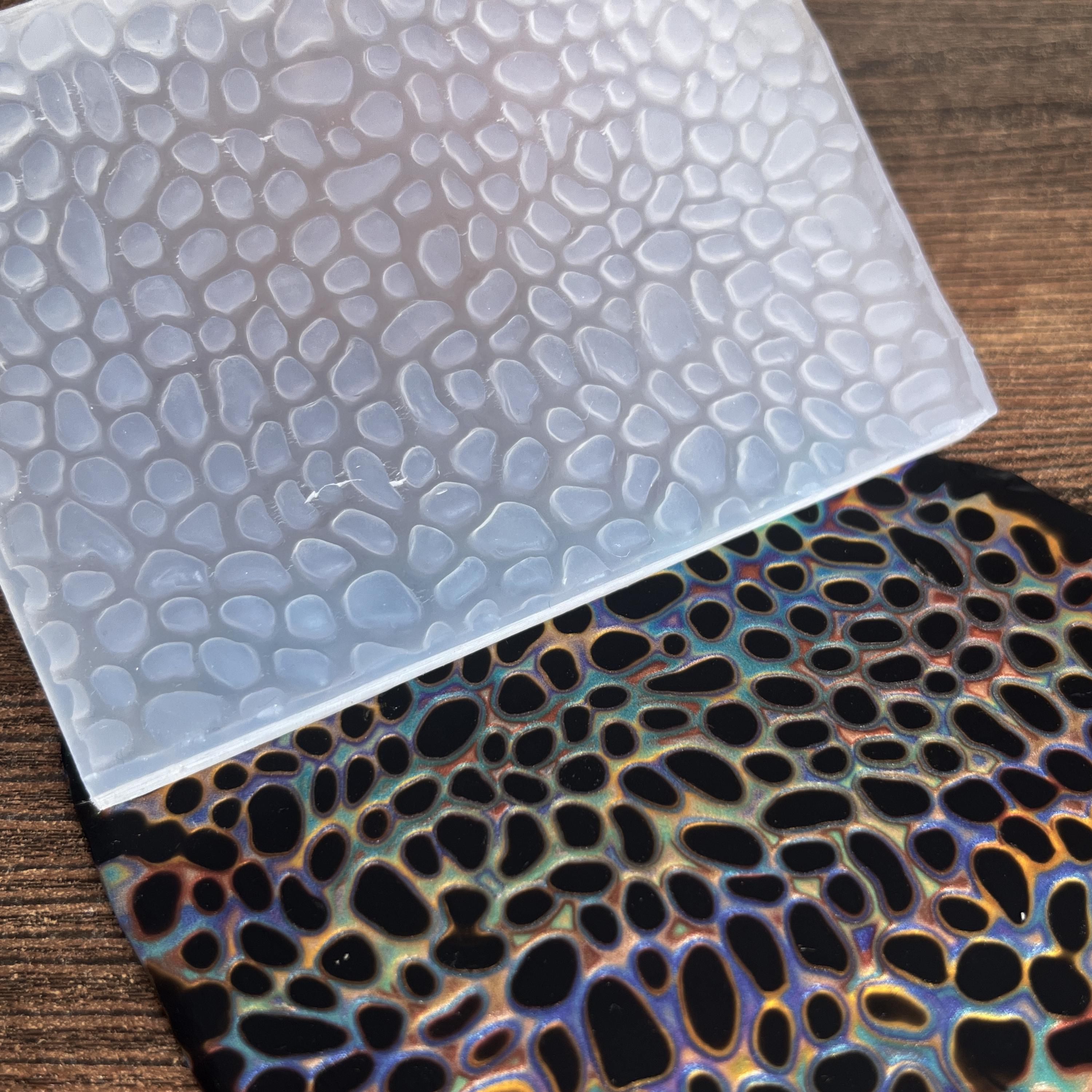 6. Flexible Silicone Texture Mat - Pebble Pattern - Use With Polymer ...