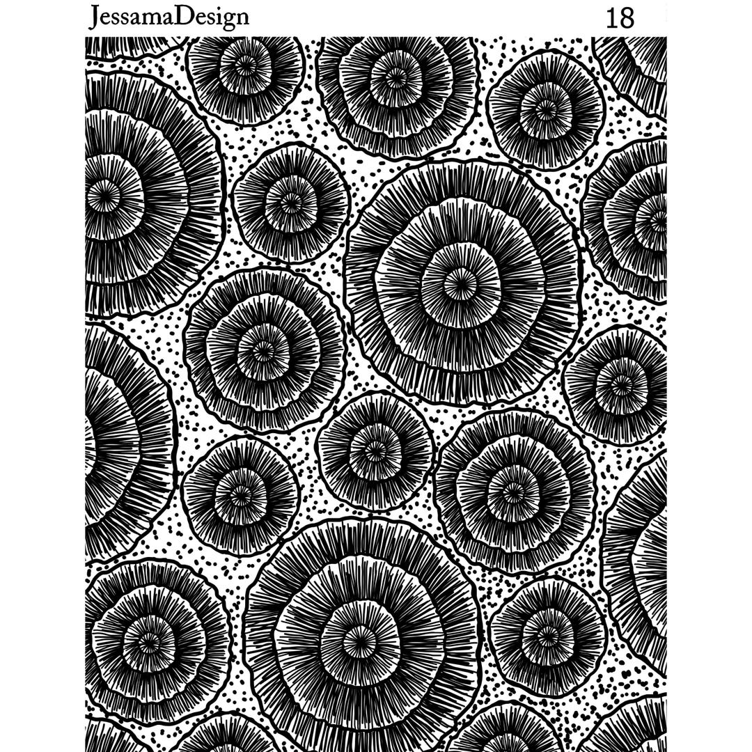 Polymer Clay Silkscreen (coral Reef Pattern) Jessama Design Silkscreen ...
